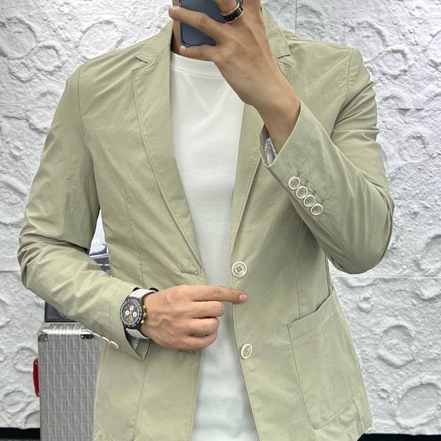 Light cooked wind, pure color, simple light suit jacket, spring and ...