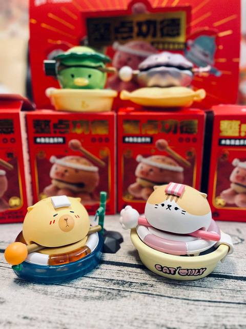 Spot Genuine Whole Point Merit Series Wooden Fish Blind Box Cute ...