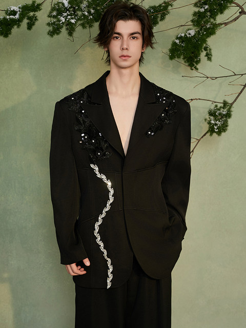 Jiechi Liu Ye Weiyang New Chinese Beads Loose Loose Poison suit Jacket ...