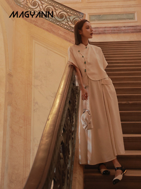 Magyann designer original simple and elegant new Chinese asymmetric ...