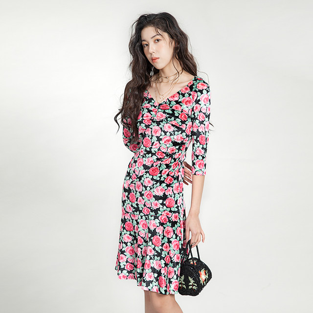Original designer brand Xiangsha Rose Floss Dress