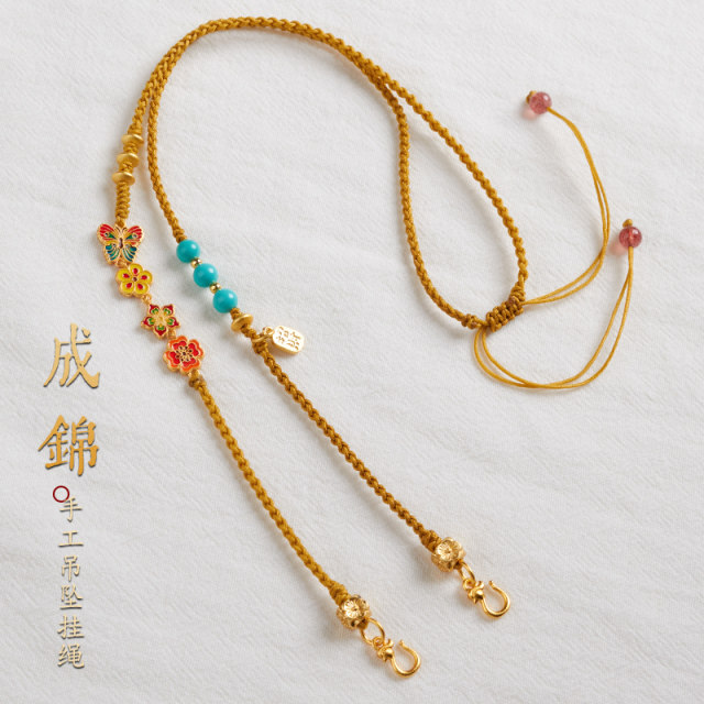 Ancient braided rope double-eared gold Buddha male koi lock eight ...