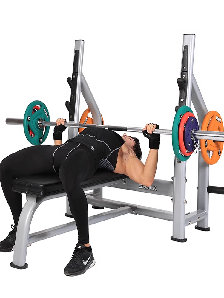 GK Commercial Barbell Bench Press Rack - Weight Lifting Bed for Gym ...
