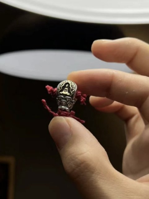 S925 sterling silver Dunhuang Mogao Grottoes Stone Buddha Three-way ...