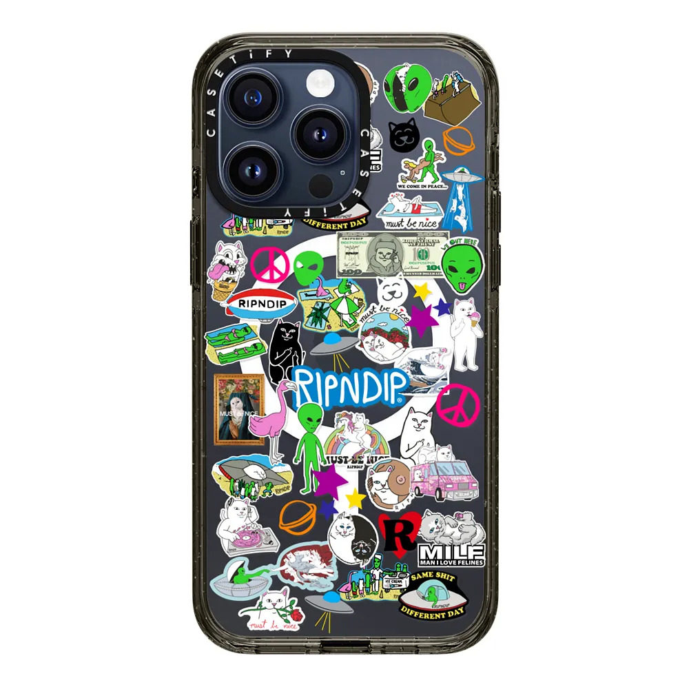 Spot RIPNDIP middle finger cat co-branded CASETiFY sticker fully ...
