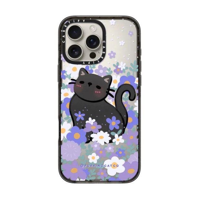 Spot Casetify Flower Flower Little Black Cat Casetify is suitable for ...