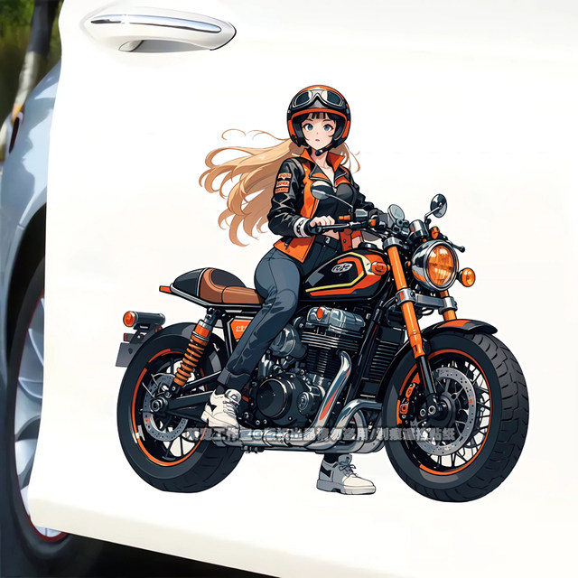 Original personalized locomotive girl motorcycle electric car sticker ...