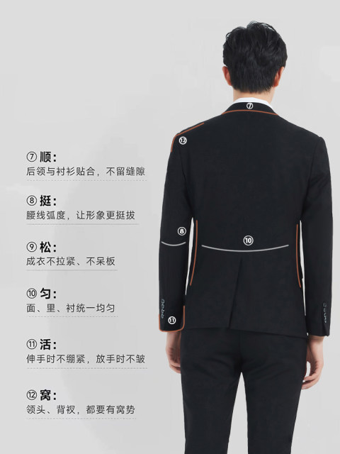 Romon suit men business slim-fit college student formal wear work ...