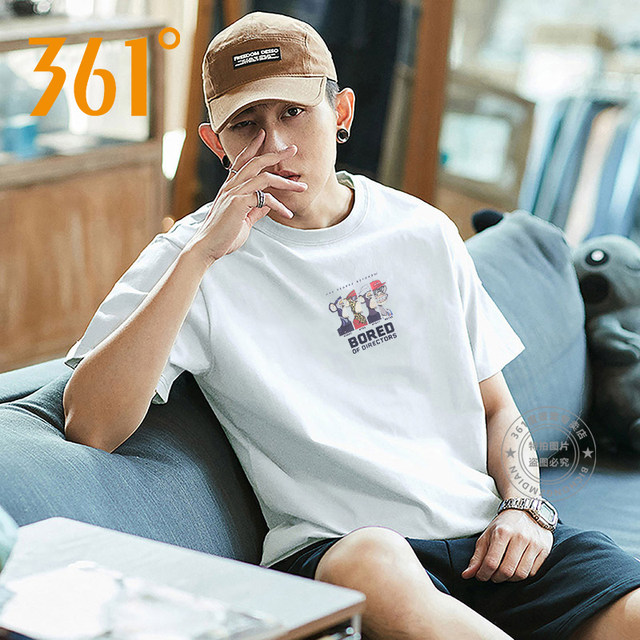 The same style in the mall丨361 degree short-sleeved men's 2025 autumn new round neck T-shirt for ...
