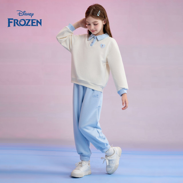 Disney/Disney Waffle Girls Set 2025 Spring New Soft Glutinous Sweet ...