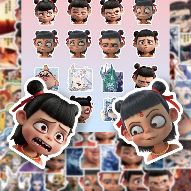 80 Nezha 2 stickers Devil Child Can Hai Shen Gong Leopard Emoticon Pack ...