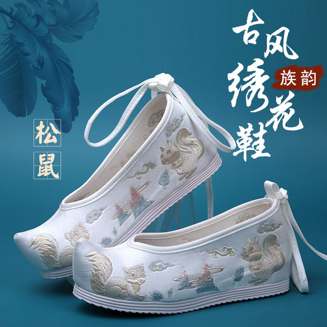 Spring and summer new original Hanfu shoe girl ancient wind embroidery ...