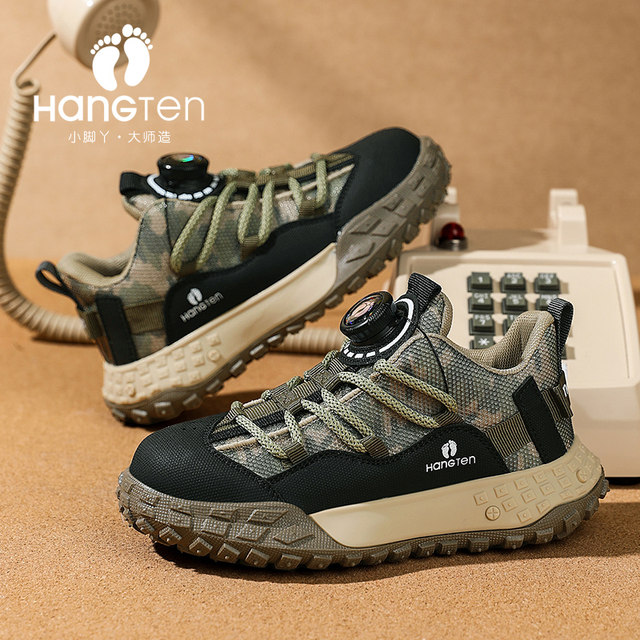 HANGTEN Joyful Boys' Shoes 2024 New Spring and Autumn Swivel Buckle Casual Shoes for Large ...