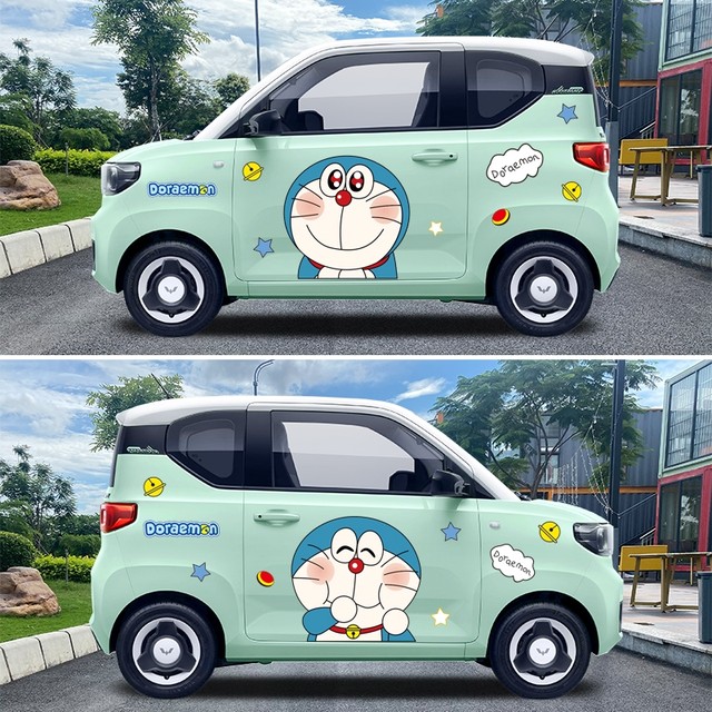 Wuling Hongguang mini car stickers miniev Macaron Doraemon body ...