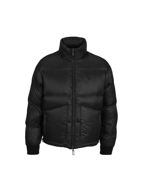 Armani 2024 winter new men's double-sided down jacket black stand ...