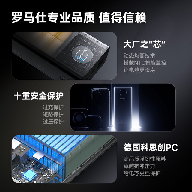 Romans charging treasure 27000 mAh oversized 65W two -way super fast ...