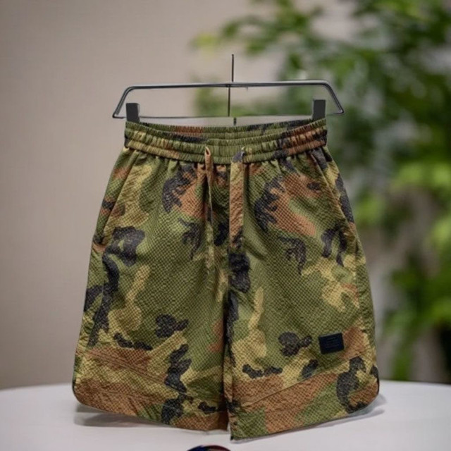 2025 summer new men's five-point pants trendy thin camouflage printed ...
