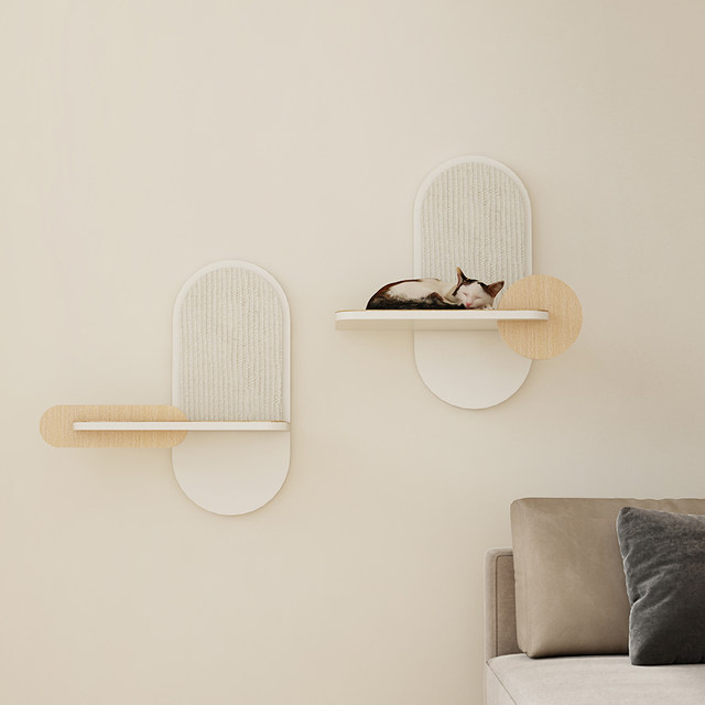 Ragdoll cat springboard wall cat jumping platform toy solid wood ...