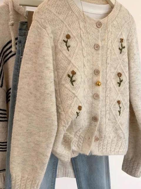 Link 2 Collection Link Sweater Cardigan Knitted Sweater Women