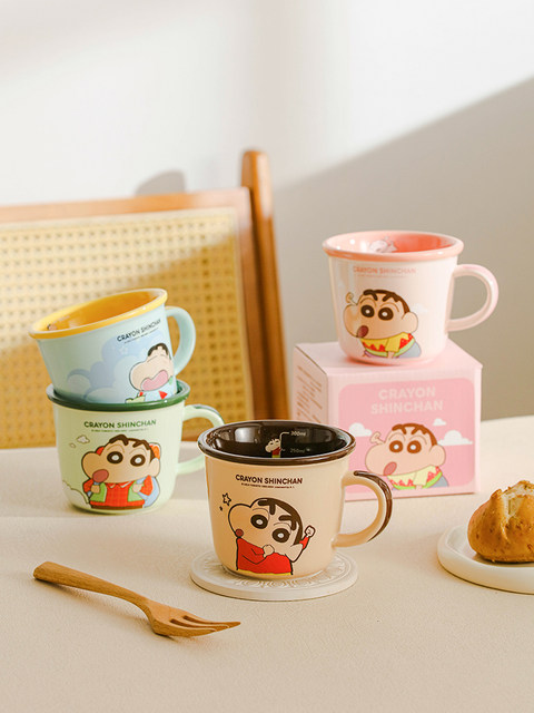 Crayon Shin-chan Cup Co-branded Mug Children's Drinking Milk Graduation ...