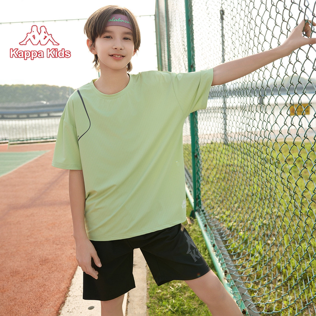 kappakids Kappa 2024 summer new trendy and versatile short-sleeved suit for middle-aged and ...