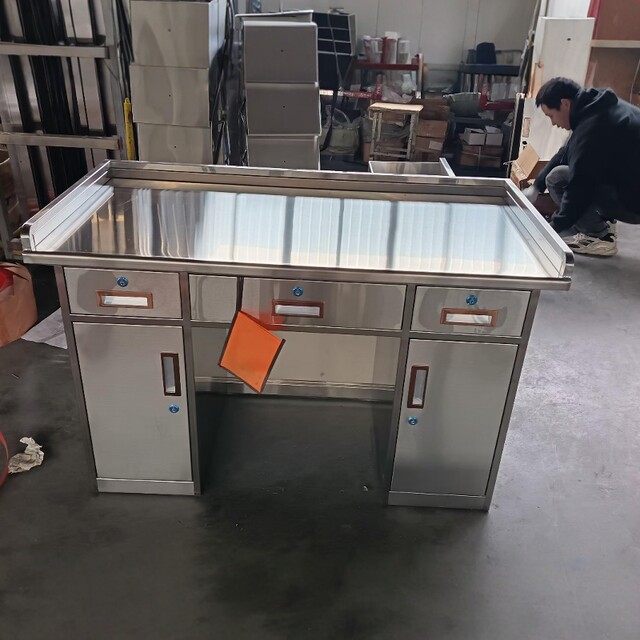 304 stainless steel thickened office desk workshop workbench with ...