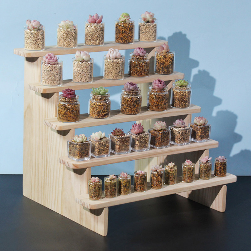 Pure solid wood display rack storage rack desktop figure Bubble Mart ...