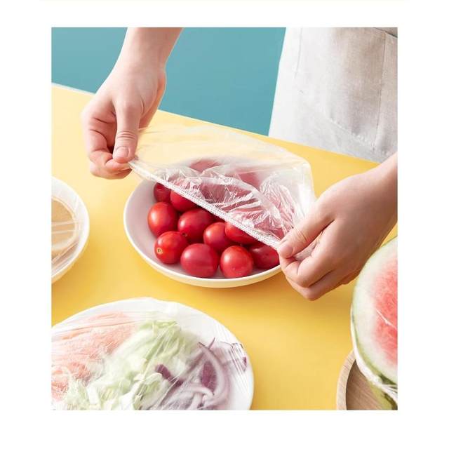 Disposable plastic wrap cover for home kitchen refrigerator leftover ...