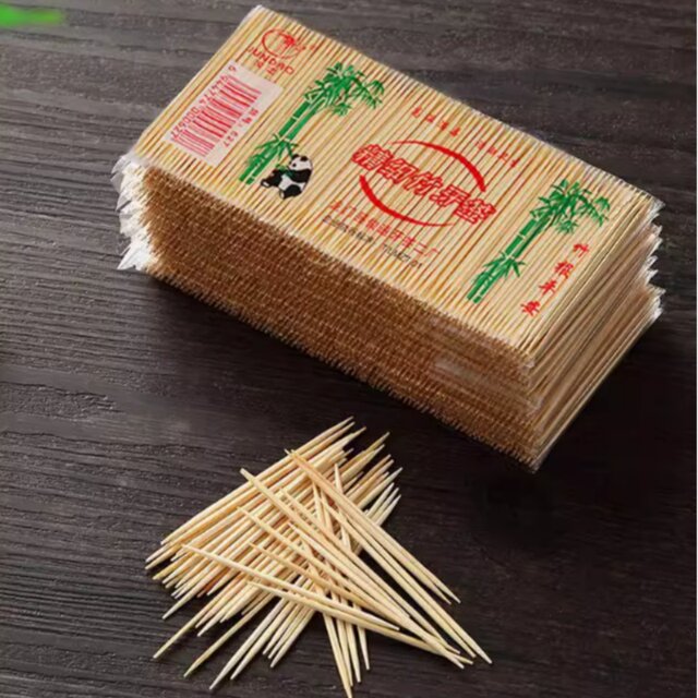 Toothpicks, bamboo skewers, thin toothpick boxes, disposable household high-end two-end ...