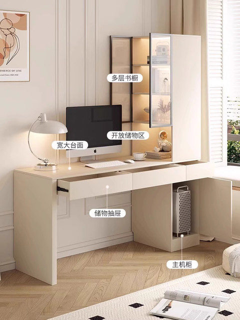 Cream Style Desk Dressing Table Combination For Home Writing Desk ...