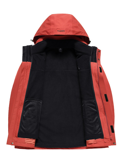 Add velvet thickened three -in -one jacket men 2024 autumn and winter ...