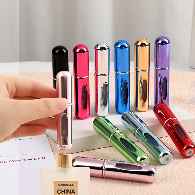 Recyclable and refillable perfume bottle, portable push-type perfume ...