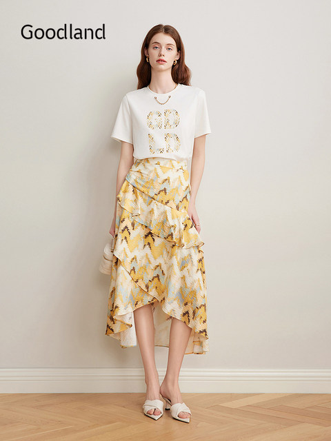 Goodland Women's Clothing 2025 Summer French Romantic Printed Front ...