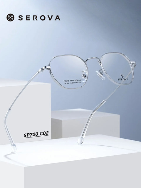 Schrova Small Frame Wide-Rim Titanium Eyeglass Frame Ultra-Light Unisex ...