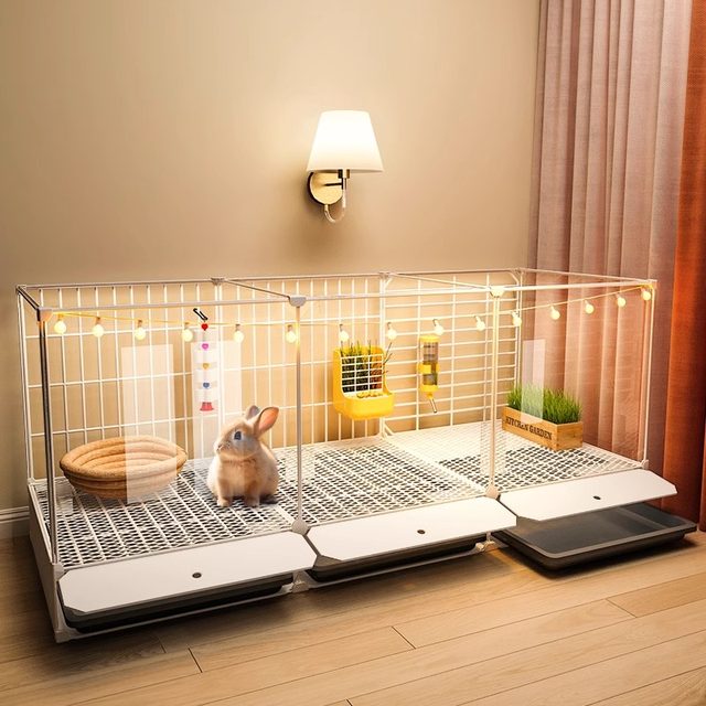 Rabbit cage Special dwarf rabbits to nourish small pet large automatic ...
