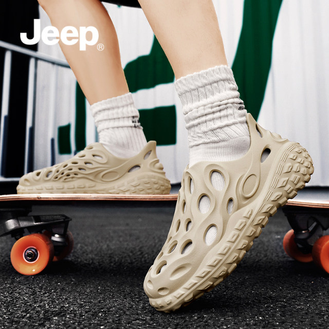 JEEP Jeep Crocs Men's Summer Outerwear Coconut Slippers 2024 New Beach ...