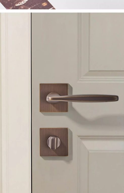 Good brass invisible door lock bedroom single-sided door lock indoor ...