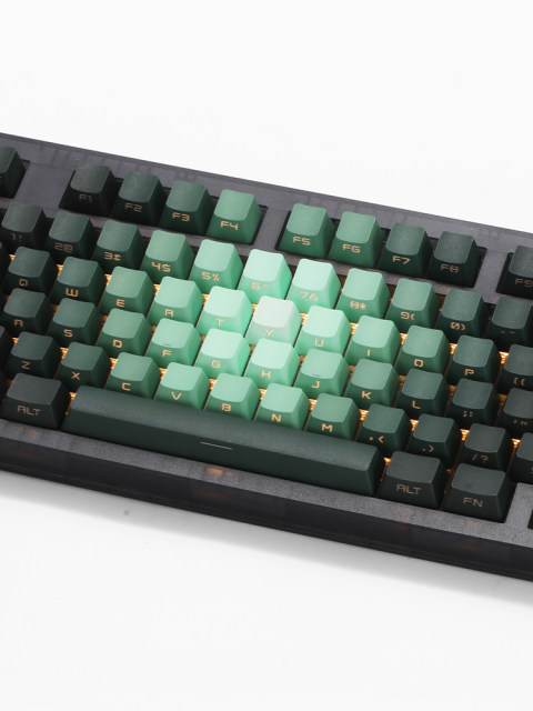 ZH980 Green Rose Mechanical Keyboard Wired Wireless Bluetooth ...
