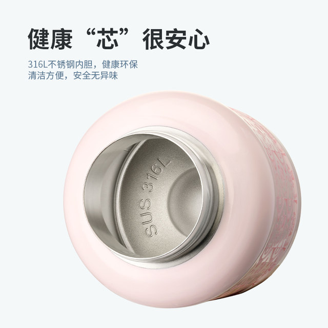 Bawang Tea Girl Cute Pet Series Dudu Thermal Cup Peach Powder One Cup ...