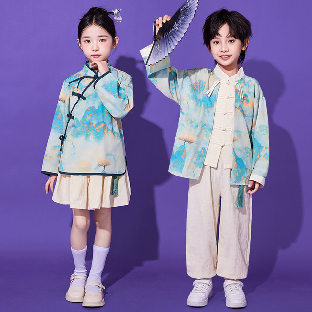 Children's Hanfu costumes for boys and girls cheerleading sports games ...