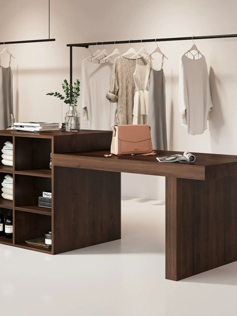 Clothing store display rack, island table, flowing water, Taichung ...