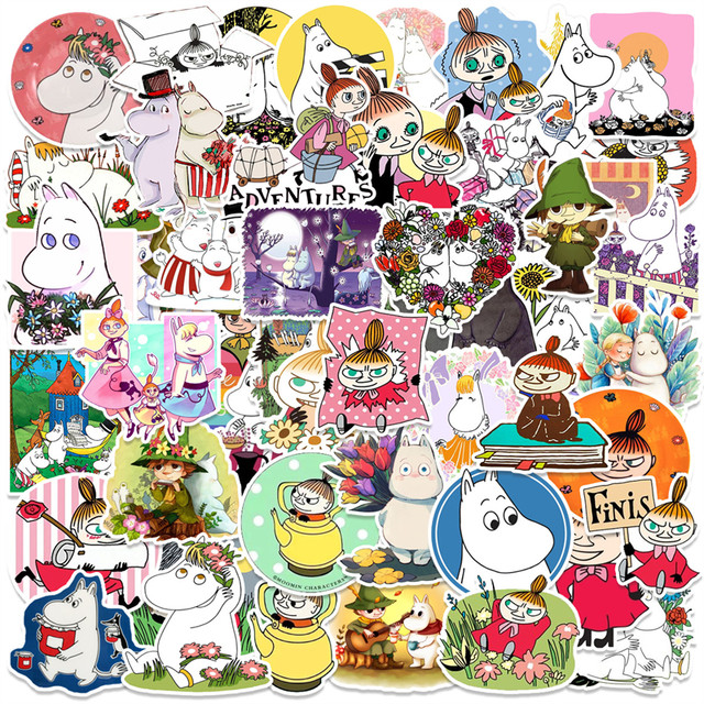 50 Moominvalley Hipmar Mamming cute creative niche stickers decorative ...