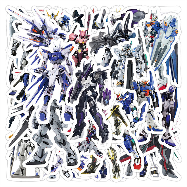 50 cool Gundam Mecha Warrior Anime Boy Reward Stickers Decorative ...