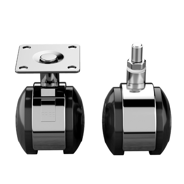 1.5-inch flat-bottomed furniture universal wheel plastic wire tooth ...