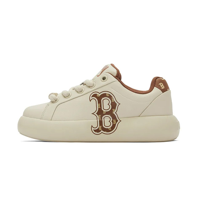 MLB heightened thick sole white shoes for men and women casual retro ...