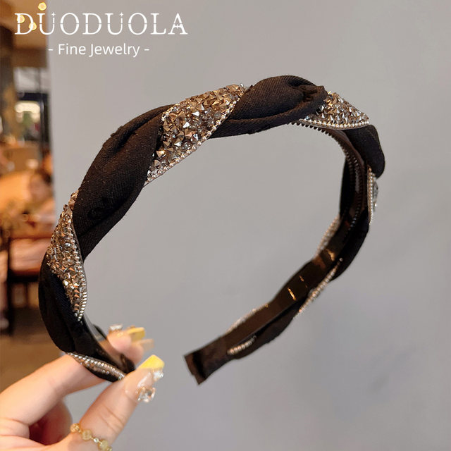 Cross new broken diamond high-end sense of gold wind-pressed hair ...