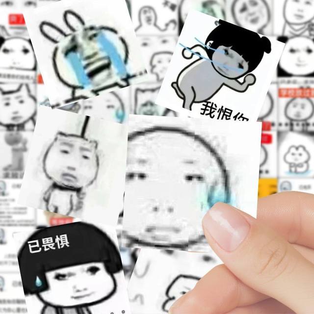 120 pieces of funny stickers with honest expressions for mobile phones ...