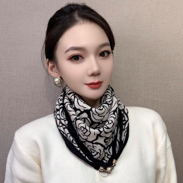 Spring and Autumn Warm Scarf for Women 2025 New High-end Triangle Scarf ...