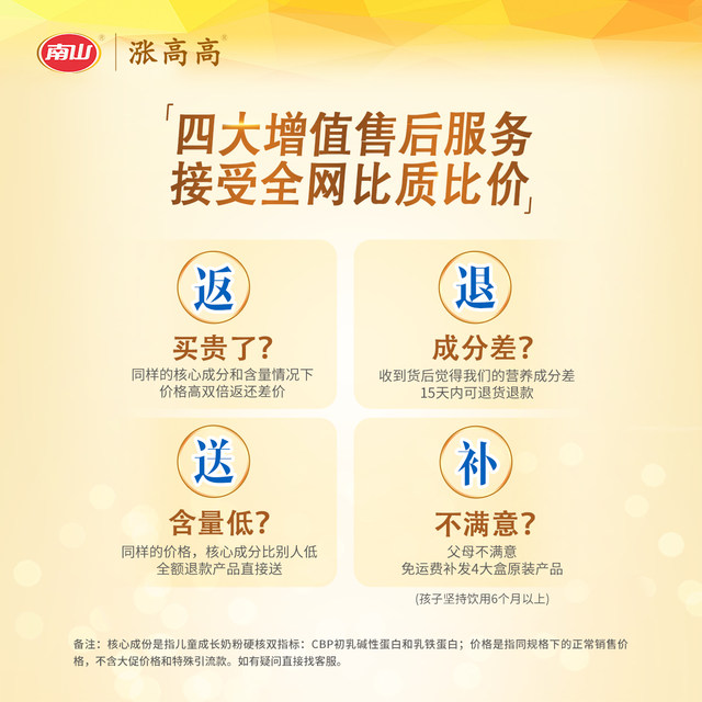 Nanshan shanggaogao children's growth high calcium high CBP formula ...