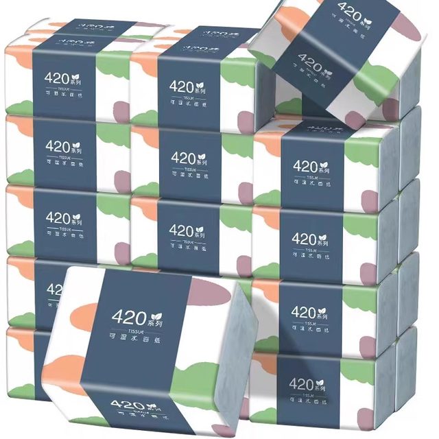 Jinlaiya 420 Series Log Tissue Pack Full Box Paper Tissue Thickened ...